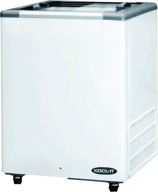 Kool-It KCF-5F 24" Flat Glass Display Chest Freezer, 5.01 Cu Ft ...