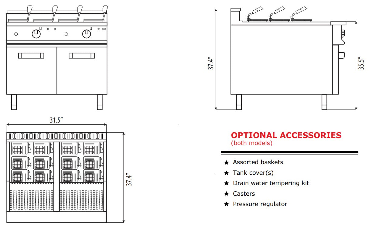 AXIS AX-GPC-2 Double Pasta Cooker - Gas — RestaurantStock.com