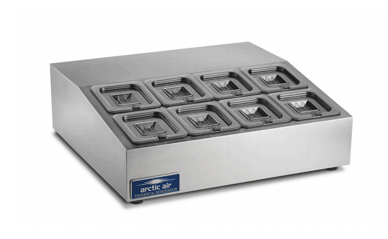 Arctic Air ACP8SQ 28" Eight Pan Compact Counter-Top Prep Unit ...